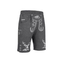 PAULGOS Trachtenhose Herren Jogginghose Design Lederhose Kurz Sweathose Bermuda Shorts JOK4