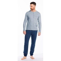 Eskimo Schlafanzug Herren Pyjama Langarm (2 tlg) Klassisch