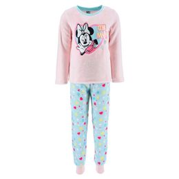 Disney Minnie Mouse Schlafanzug Kinder Mädchen Schlafanzug Kinder Pyjama Langarm Shirt + Schlaf-Hose (2 tlg)