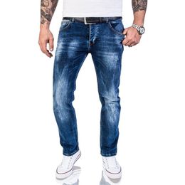 Rock Creek Regular-fit-Jeans Herren Jeans Stonewashed Blau RC-2110A