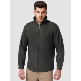 Egomaxx Hoodie Fleece Jacke Full Zip Sweatshirt Übergangsjacke ohne Kapuze 5169 in Grau