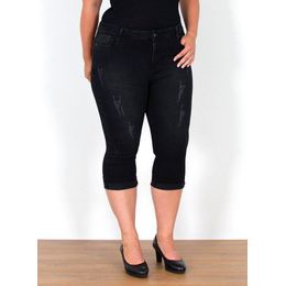 ESRA 3/4-Jeans C150 Capri Jeans Damen High Waist Hose Stretch