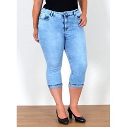 ESRA 3/4-Jeans C150 Capri Jeans Damen High Waist Hose Stretch