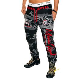 Jaylvis Jogginghose Herren Trainingshose Sport Hose Camouflage Uni Marine Royal