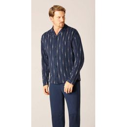 Hajo Schlafanzug Herren Pyjama geknöpft (2 tlg) Modisches Design