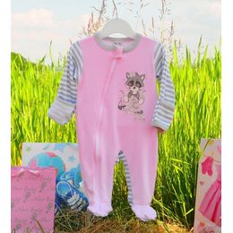 La Bortini Strampler Baby Schlafanzug Schlafoverall Strampler Overall Einzeiler