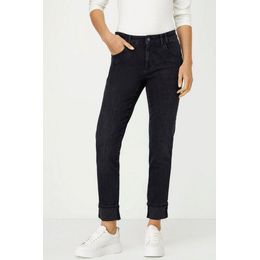 Gina Laura Regular-fit-Jeans Jeans Julia 5-Pocket-Form Ziersteine Saum-Umschlag