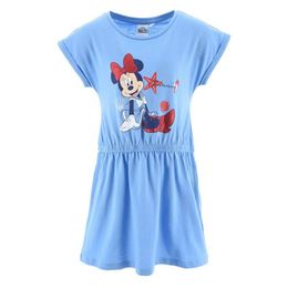 Disney Minnie Mouse Sommerkleid Mädchen kurzarm Sommer-Kleid Strand-Kleid