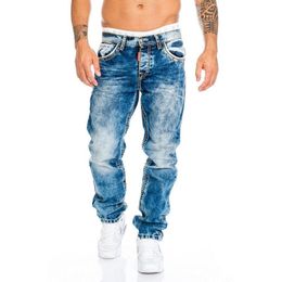 Cipo & Baxx Cipo & Baxx Regular-fit-Jeans Jeans Hose mit dicken Nähten Stylische Design mit dicken Kontrastnähten