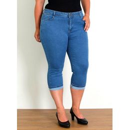 ESRA Caprijeans C210 Capri Jeans Damen High Waist 3/4 Hose Stretch