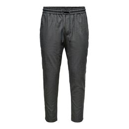 Only & Sons ONLY & SONS Stoffhose Relaxed Stoffhose Bequem Pants ONSLINUS Freizeit Chino Tunnelzug (1-tlg) 3972 in Dunkelgrau