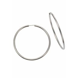 Firetti Paar Creolen Schmuck Geschenk Silber 925 Basic 2 mm breit, silberfarben