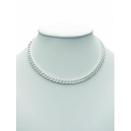 Adelia´s Adelia´s Silberkette 925 Silber Flach Panzer Halskette 45 cm Ø 5,4 mm, Silberschmuck für Damen, silberfarben