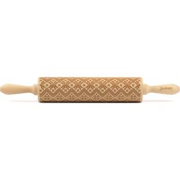 Folkroll Teigroller 3D-Motiv-Teigrolle Buchenholz, Skandinavien, beige|braun