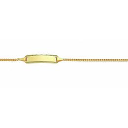 Adelia´s Adelia´s Goldarmband 585 Gold Flach Panzer Armband 14 cm, 585 Gold Goldschmuck für Damen, goldfarben