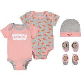 Levi's® kids Levi's® Kids Kurzarmbody Neugeborenen-Geschenkset BATWING 5PC SET (5-tlg) UNISEX, rosa