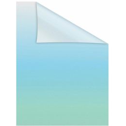 Fensterfolie Ombre Petrol, LICHTBLICK ORIGINAL, blickdicht, strukturiert, selbstklebend, Sichtschutz, blau