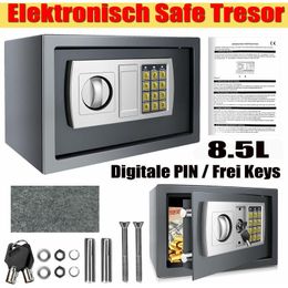 Dayplus - Elektr. Tresor Box Elektronischer Safe Boden Wandtresor Möbeltresor 31CM / 8.5L