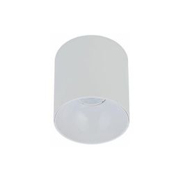 Licht-Erlebnisse - Aufbauspot rund in Weiß GU10 Ø12,7cm Deckenlampe - Weiß