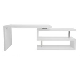 Miliboo - Design-Schreibtisch weiß lackiert verstellbar max - Weiß