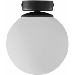 Licht-Erlebnisse - Deckenleuchte Glas Kugel Schwarz Weiß ø 16 cm h: 21 cm E27 Modern Deckenlampe - Schwarz, Weiß