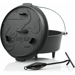 Dutch Oven DO6P, 7,3 l Premium Gusseisen Kochtopf, Gusstopf - BBQ-Toro