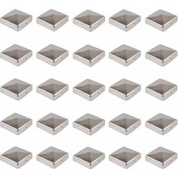 baumarktplus - 25x Pfostenkappe Edelstahl 71 mm Pyramide Abdeckkappe für Pfosten 7 x 7 cm