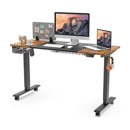 Maidesite - Höhenverstellbarer Elektrisch Schreibtisch, 4 led Memory-Steuerung und Starken Motoren Anti-Kollisionssystem,Schreibtisch mit Tischplatte