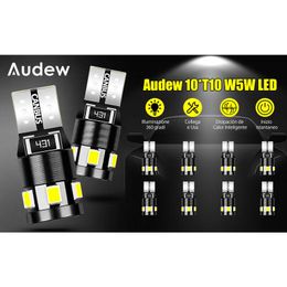 Audew 10 LED-Birnen T10 2835smd 9led Dekodierung Fahrzeugbreite Lampe Seitenmarkierungsleuchten Dekoratives Licht 9240 Lumen 12V 2,7W 4882K IP65