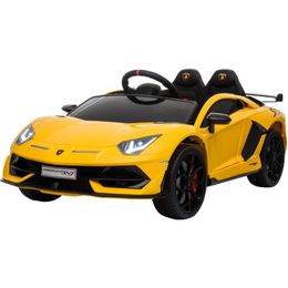 HOMCOM - Elektroauto für Kinder Lamborghini svj lizenziert Kinderfahrzeug Kinderauto für 3-8 Jahre mit Fernsteuerung 2 x 550 Motoren MP3/USB Licht