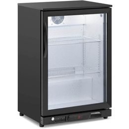 ROYAL CATERING Getränkekühlschrank mit Glastür Kühlschrank für Getränke 138 l schwarz - Schwarz
