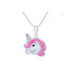 schmuck23 Kettenanhänger Anhänger Kette Einhorn 925 Silber Kinder Mädchen (Halskette mit Anhänger)