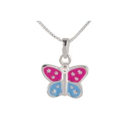 schmuck23 Kettenanhänger Anhänger Kette Schmetterling 925 Silber Kinder Mädchen (Halskette mit Anhänger)