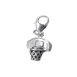 schmuck23 Charm-Einhänger Charm Anhänger Basketball Korb 925 Silber Kettenanhänger (1-tlg)