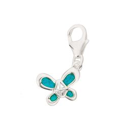 schmuck23 Charm-Einhänger Charm Anhänger Schmetterling 925 Silber Kettenanhänger (1-tlg)