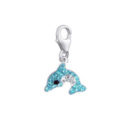 schmuck23 Charm-Einhänger Charm Anhänger Delfin 925 Silber Kettenanhänger (1-tlg)