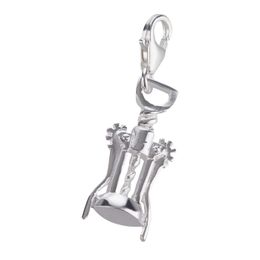 schmuck23 Charm-Einhänger Charm Anhänger Korkenzieher 925 Silber Kettenanhänger (1-tlg)