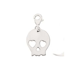 schmuck23 Charm-Einhänger Charm Anhänger Totenkopf 925 Silber Kettenanhänger (1-tlg)