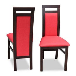 JVmoebel Stuhl Stuhl ohne Armlehnen Lehnstuhl Polster Holz Textil Holz Sessel Neu (1 St)
