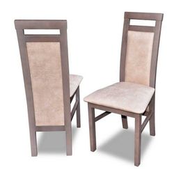 JVmoebel Stuhl Stuhl ohne Armlehnen Lehnstuhl Polster Holz Textil Holz Sessel Neu (1 St)