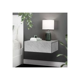 ML-Design Nachttisch Nachttisch hängend 46x30x15 cm Grau/Betonoptik aus MDF inkl. Schublade