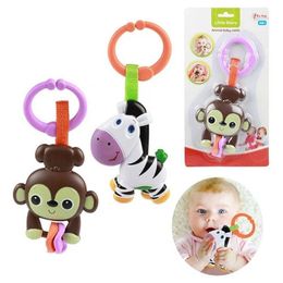 Toi-Toys Rasselball Babyrassel Tiere Zebra oder Affe