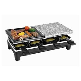 KESSMANN Raclette Raclette Grill mit Pfännchen elektrisch 8 Personen Inkl. 8 Spachteln &