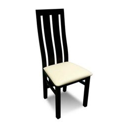 JVmoebel Stuhl Stuhl Esszimmerstuhl Polsterstuhl Schwarz Holz Stühle Design Neu (1 St)