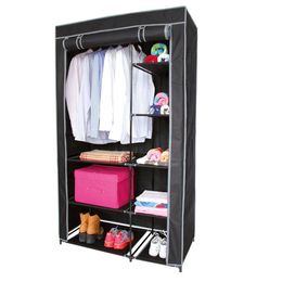 Urban Living Kleiderschrank Falt-Kleiderschrank Garderobe 100x50x170cm La Penderie mit 8 Regalen