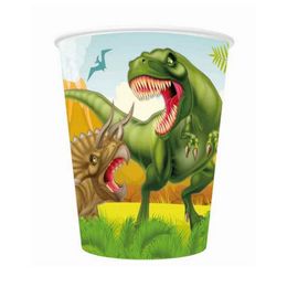 Kiids Einwegbecher Pappbecher Dinosaurier Party