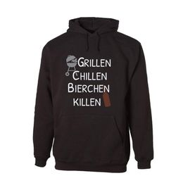 G-graphics Hoodie Grillen – Chillen – Bierchen killen mit trendigem Frontprint