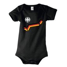 Youth Designz Strampler Deutschland Body Retro Fußball Trikot Look in tollem Design