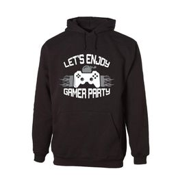 G-graphics Hoodie Let´s enjoy gamer Party mit trendigem Frontprint