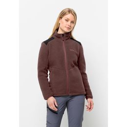 Jack Wolfskin Fleecejacke »KAMMWEG PILE FZ W« dark-maroon XL (46) XL (46) Weiche, warme Sherpa-Fleece-Jacke